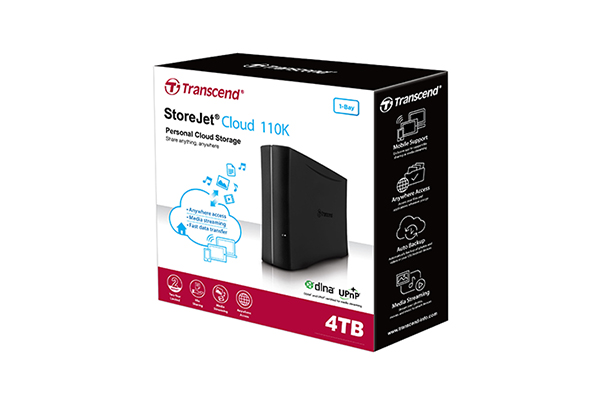 Transcend’s StoreJet® Cloud 110 NAS for Home 4 TB 1 BAY – Transcend Việt Nam