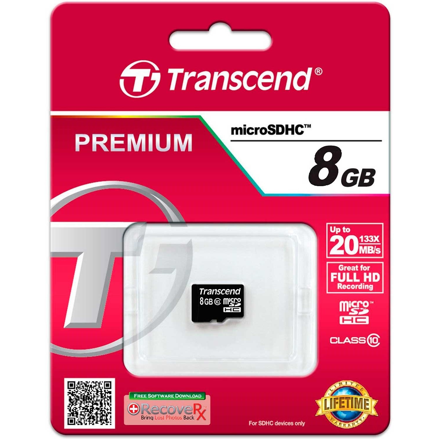 Thẻ nhớ microSD 8 GB Transcend’s microSDHC Class 10 (Premium) 133x – Transcend Việt Nam